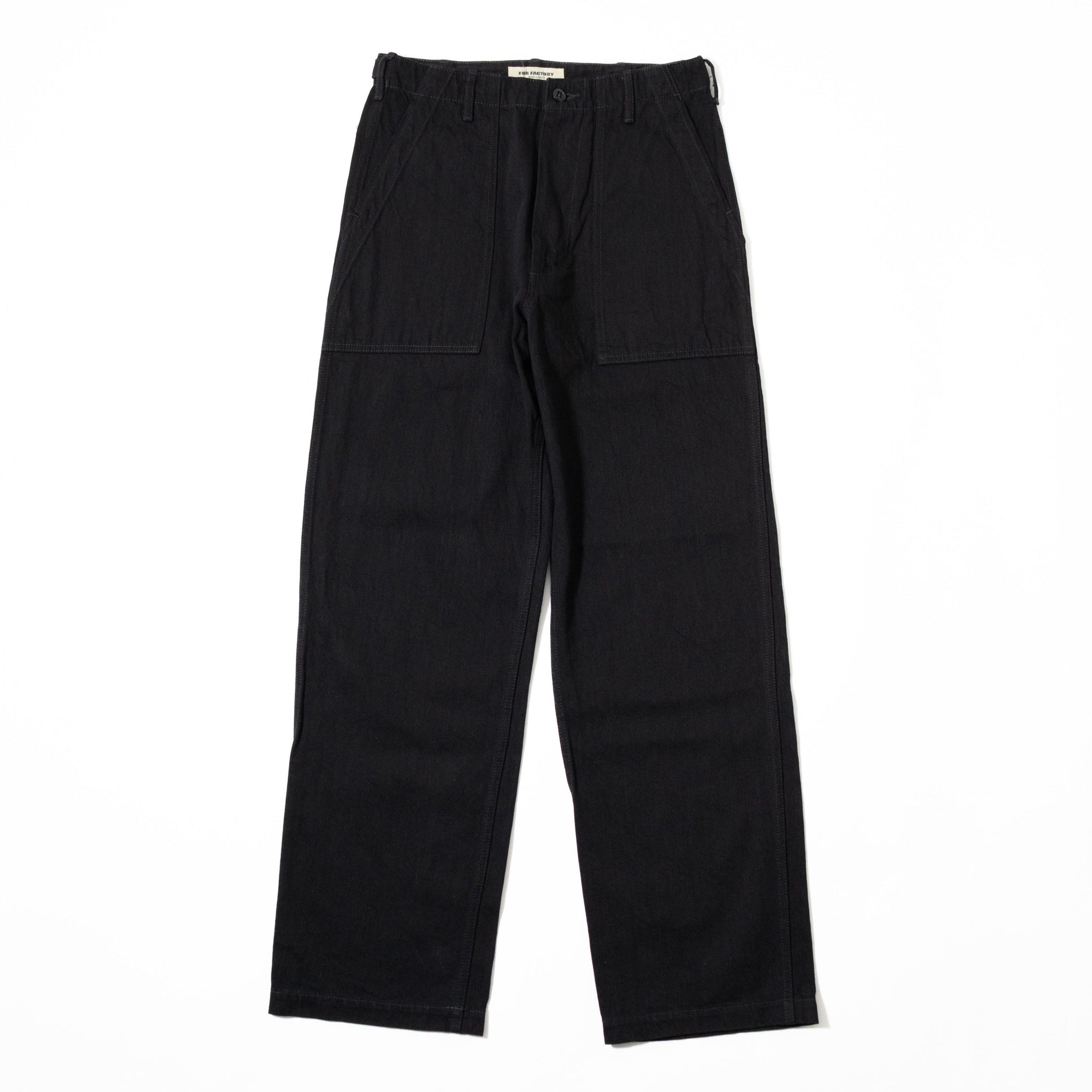 F0541 888 DENIM BAKER PANTS - BLACK