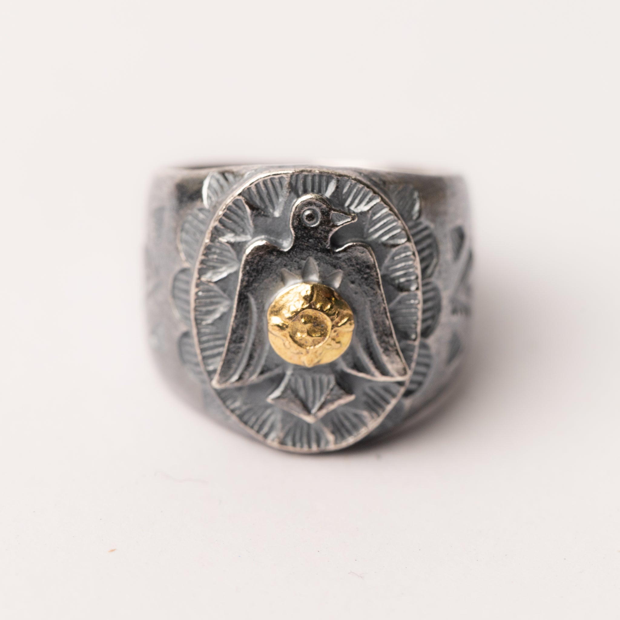 R-134 Thunderbird V.F.S.W. Signet Ring with K18