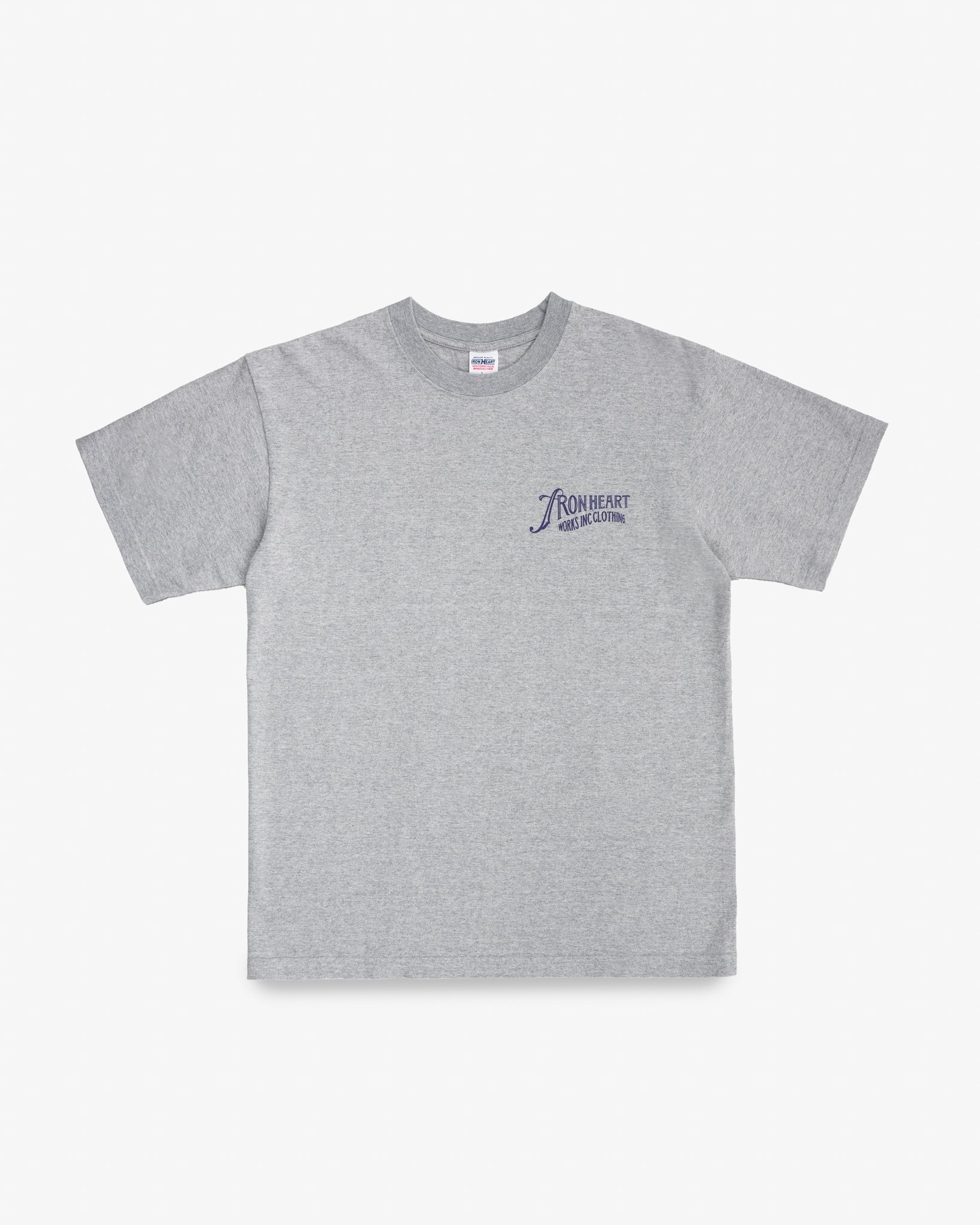 IHT-2501 7.5oz Printed Loopwheel Crew Neck T-Shirt - GREY